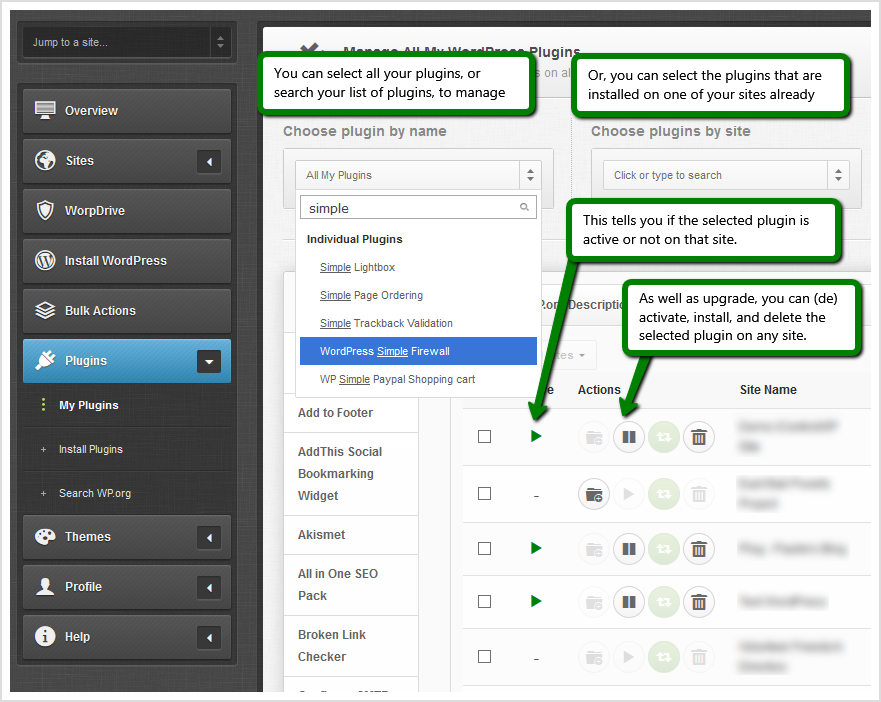 iControlWP Plugin Manager for bulk plugin updates - iControlWP