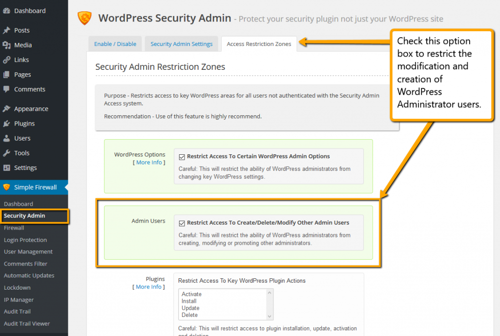 New: WordPress Security Administrator Protection - iControlWP