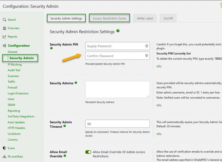 Shield Security Wordpress Plugin Enabling Security Admin Wordpress